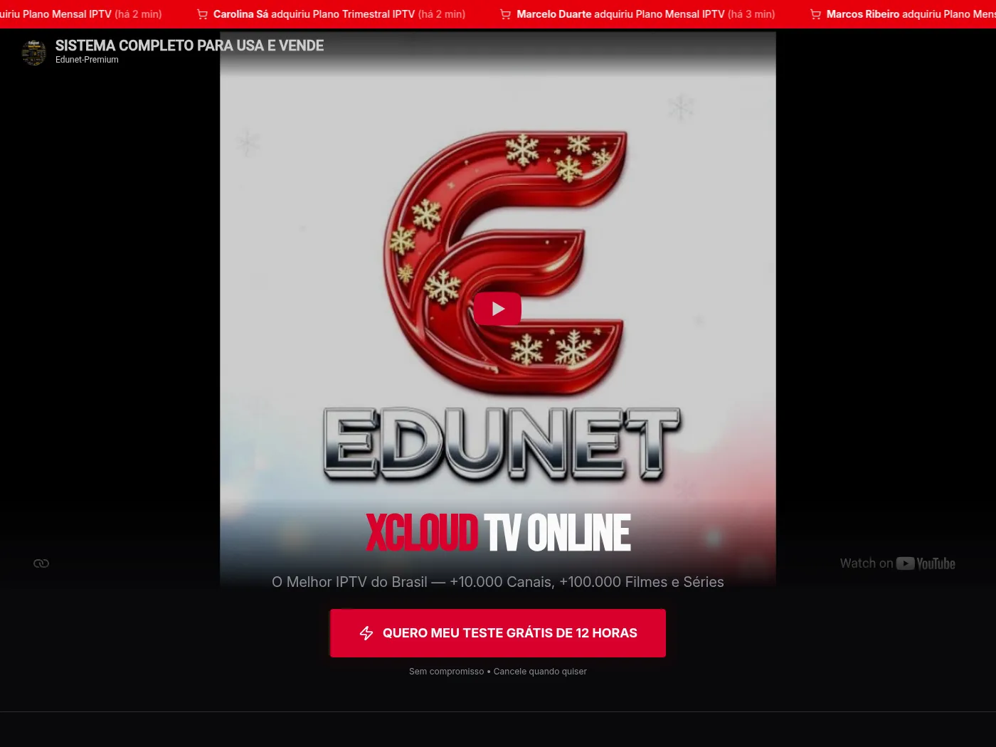 XCloud TV Landing Page