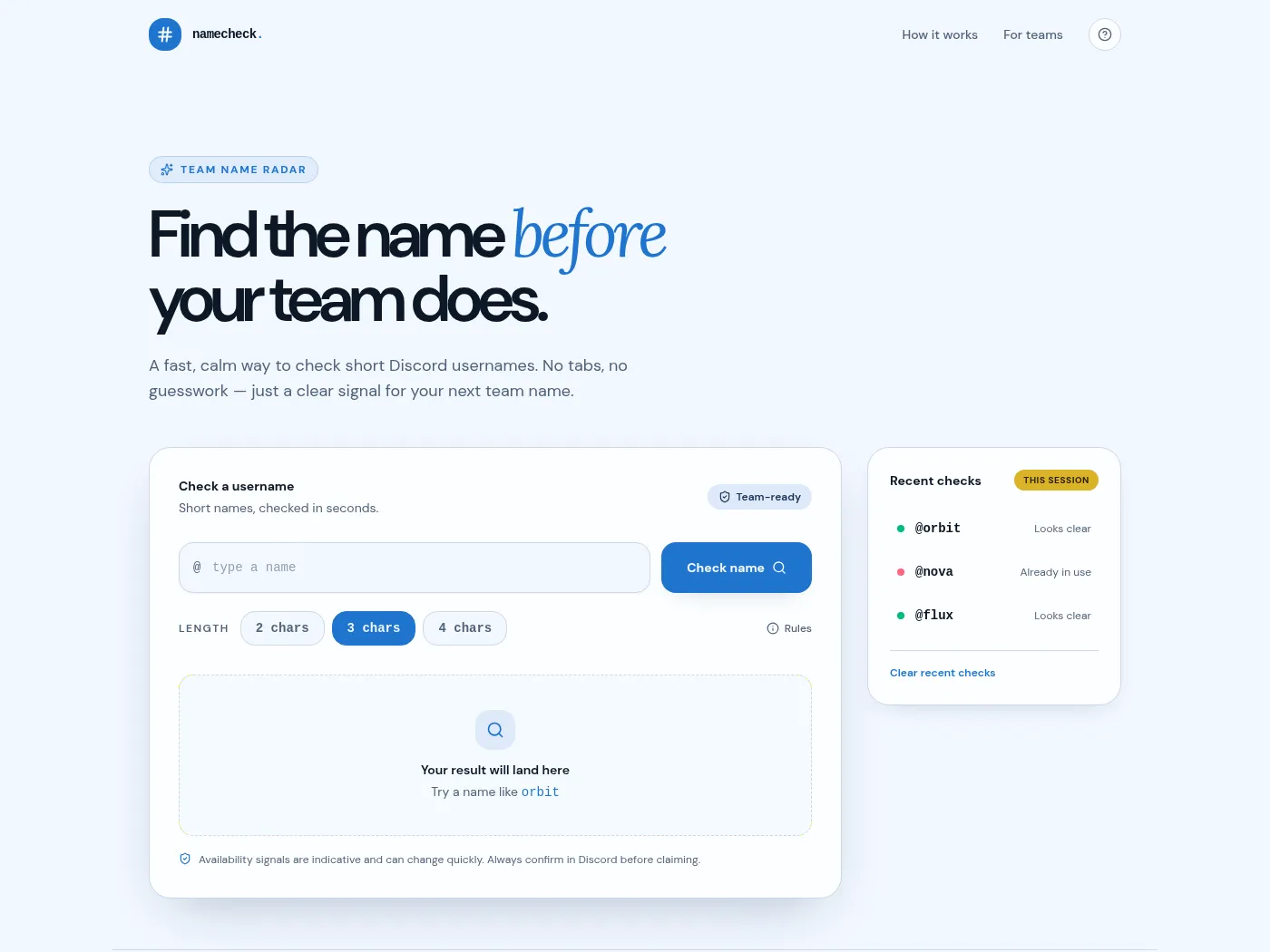 Discord Name Checker