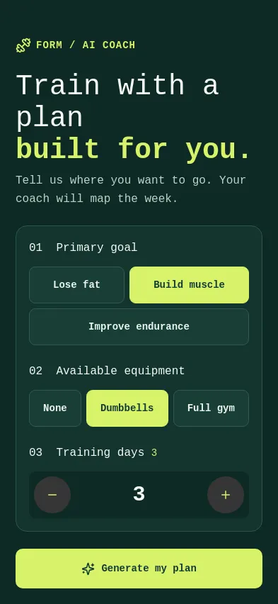 AI Workout Planner