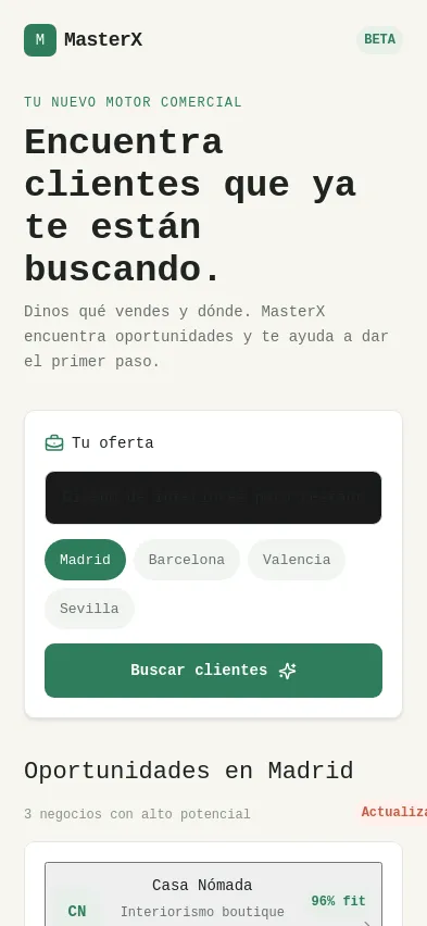 MasterX Client Finder
