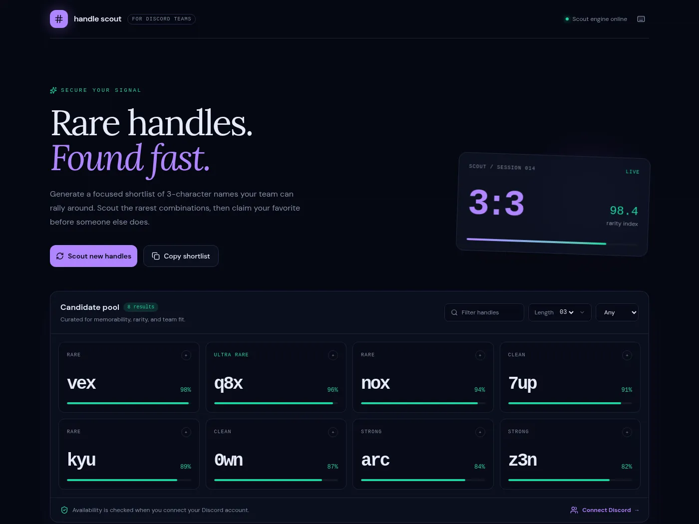 Discord Handle Finder