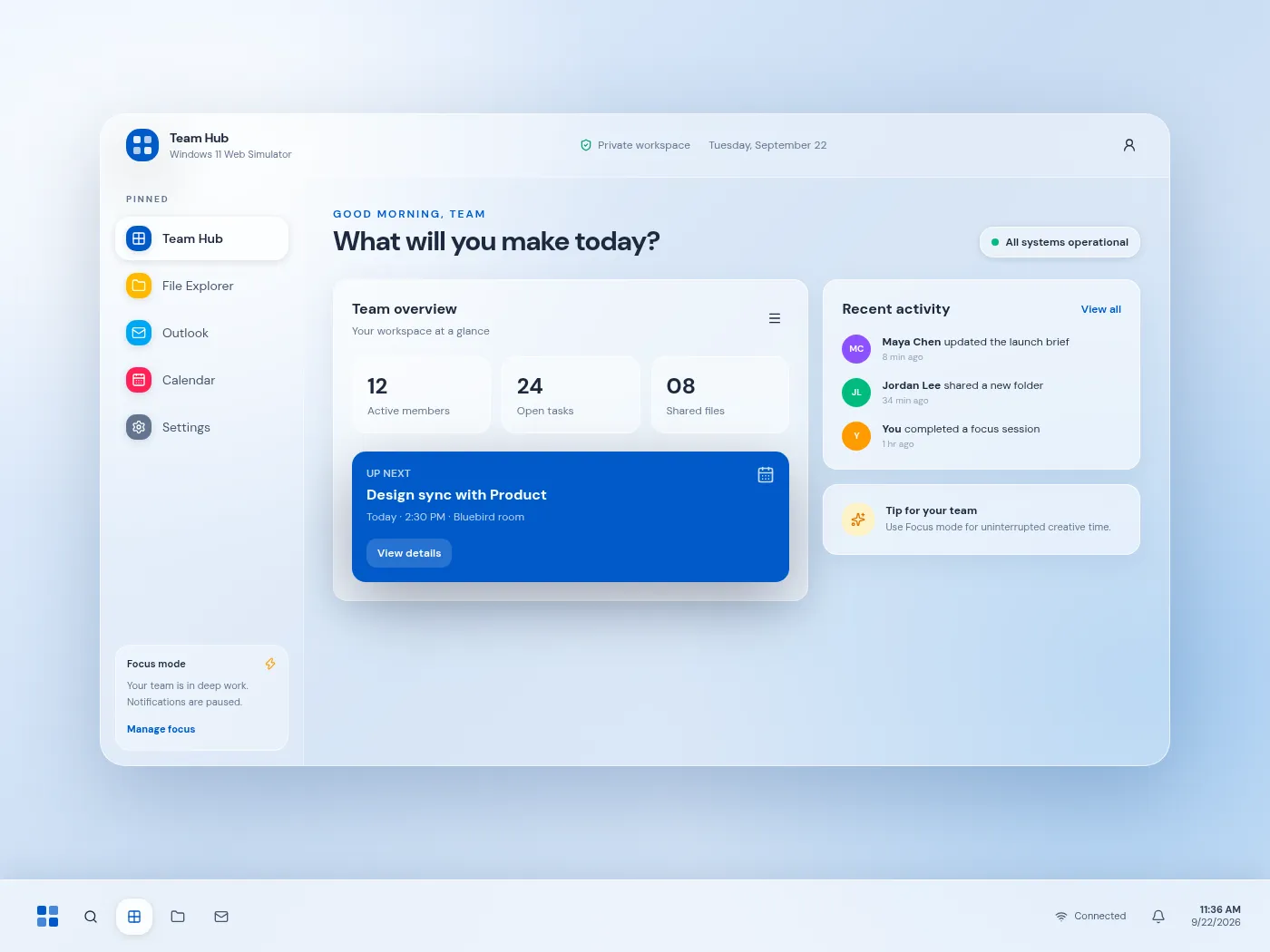 Windows 11 Web Simulator
