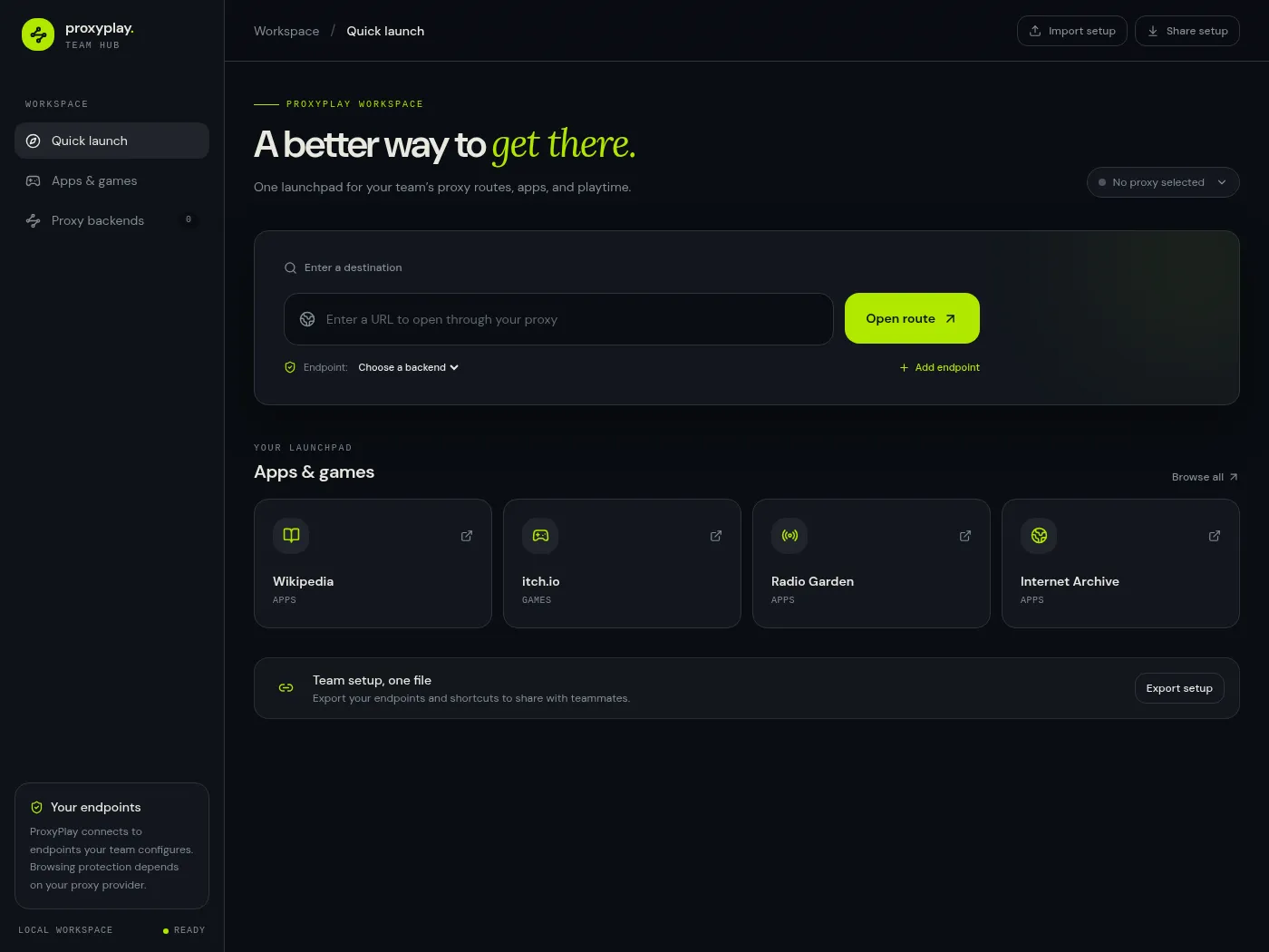 ProxyPlay Hub