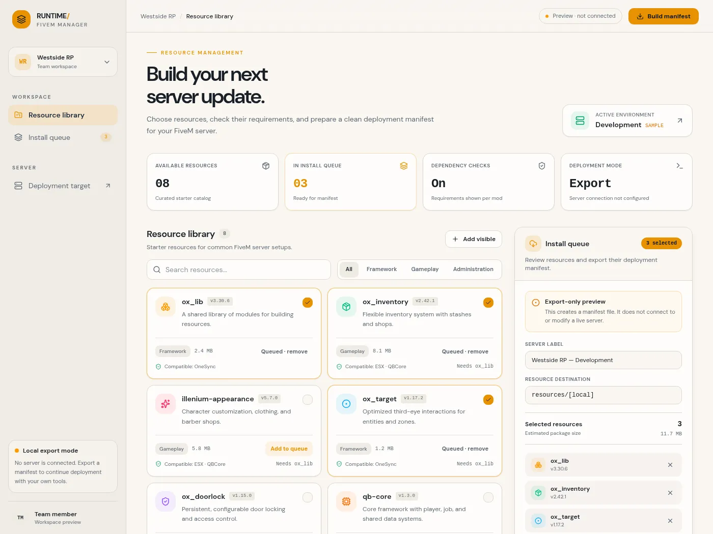 FiveM Mod Manager