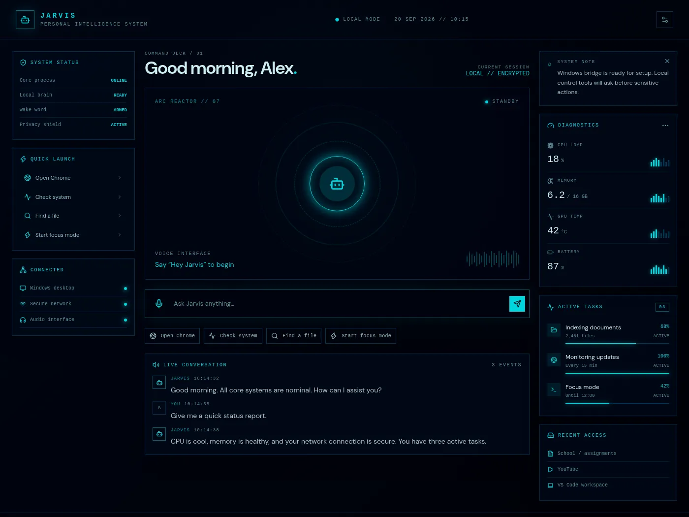 Jarvis Local AI Assistant