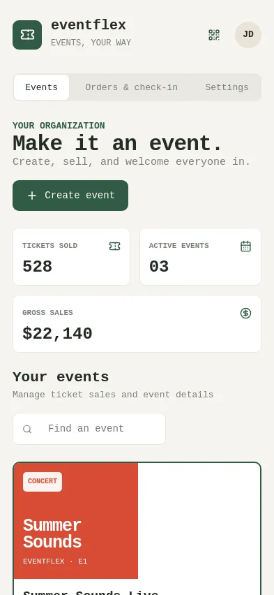 EventFlex Tickets