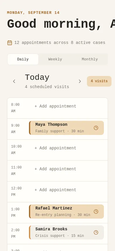 Case Manager Scheduler