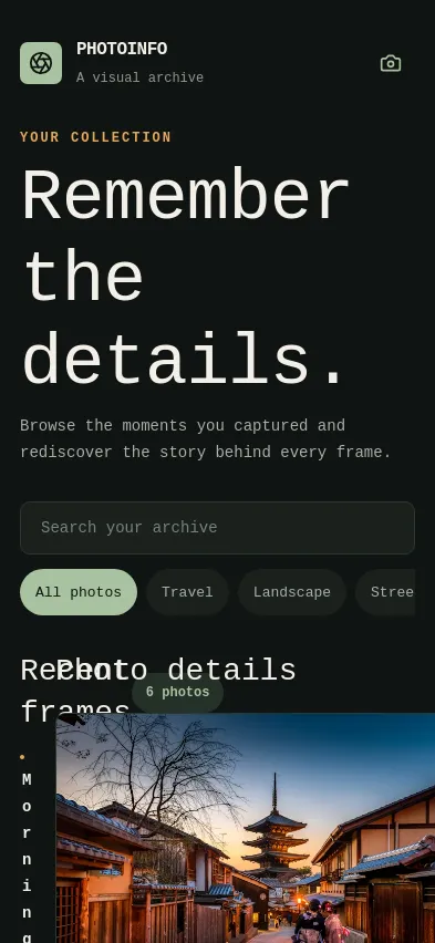 PhotoInfo Mobile Gallery