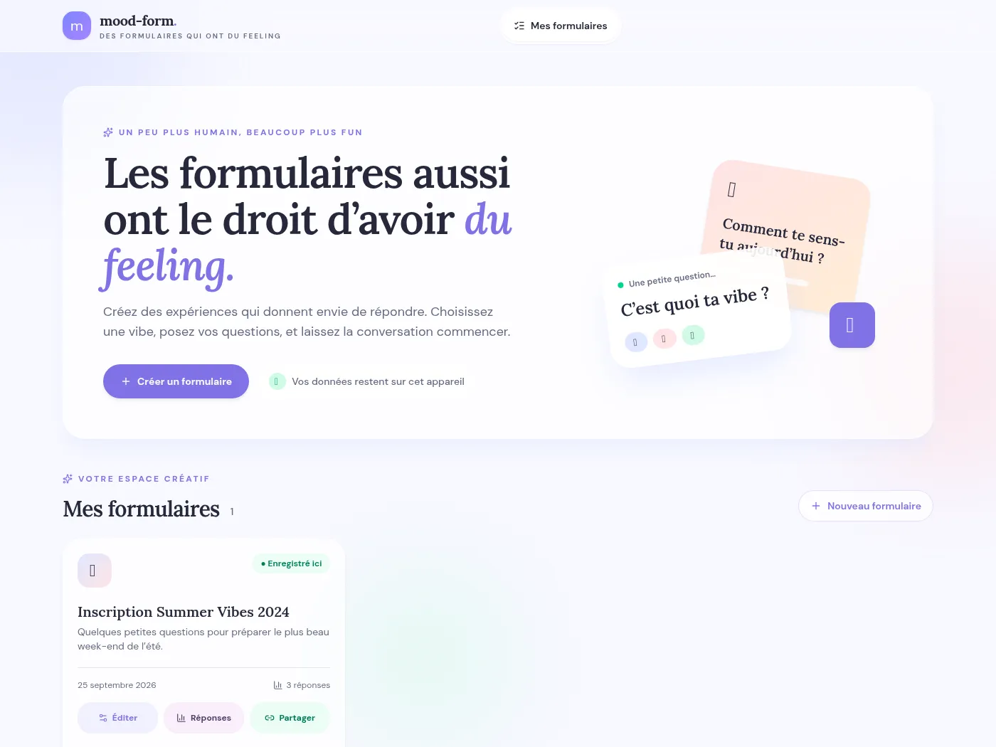 Mood-Form PWA