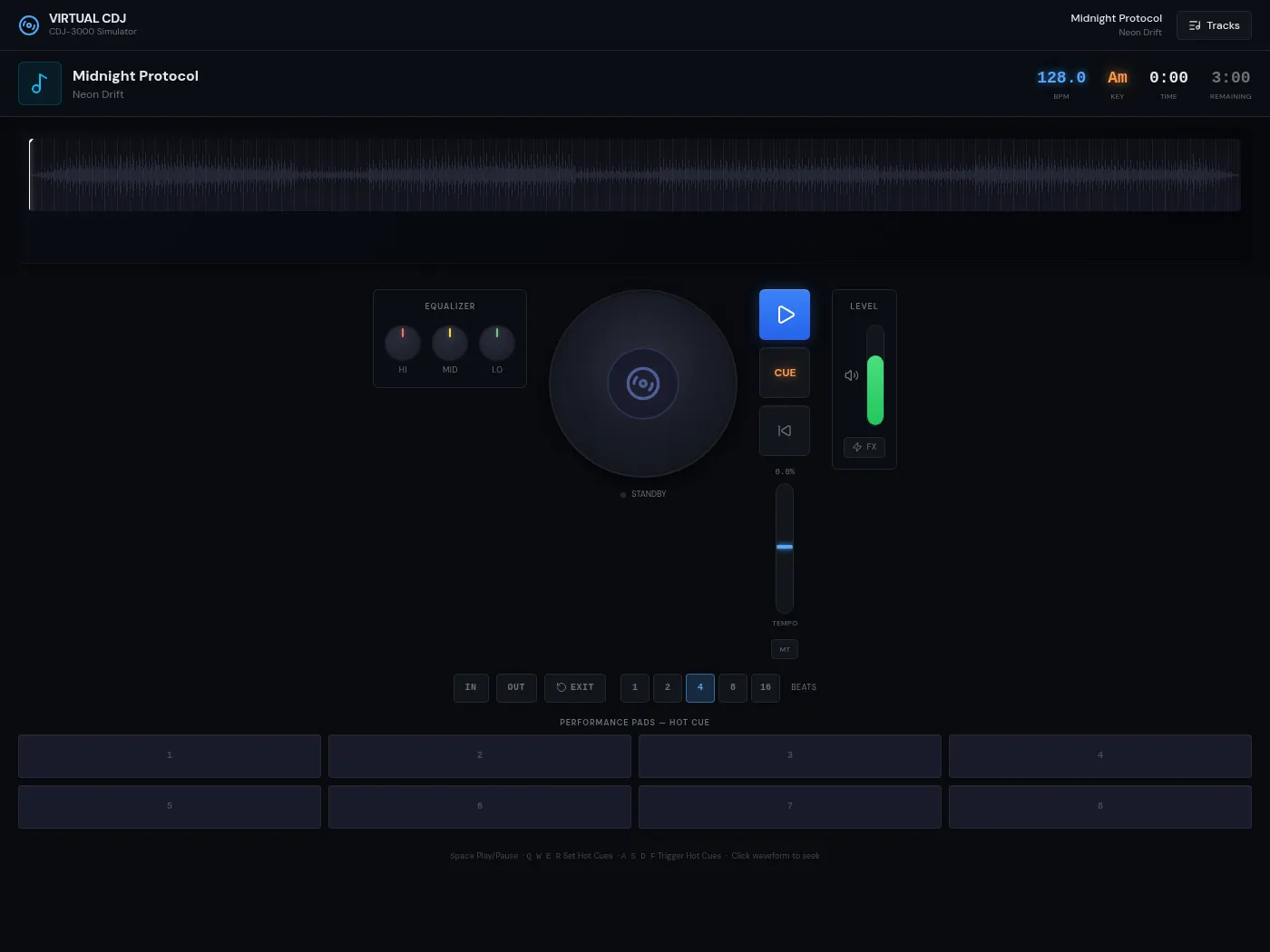Virtual CDJ Deck