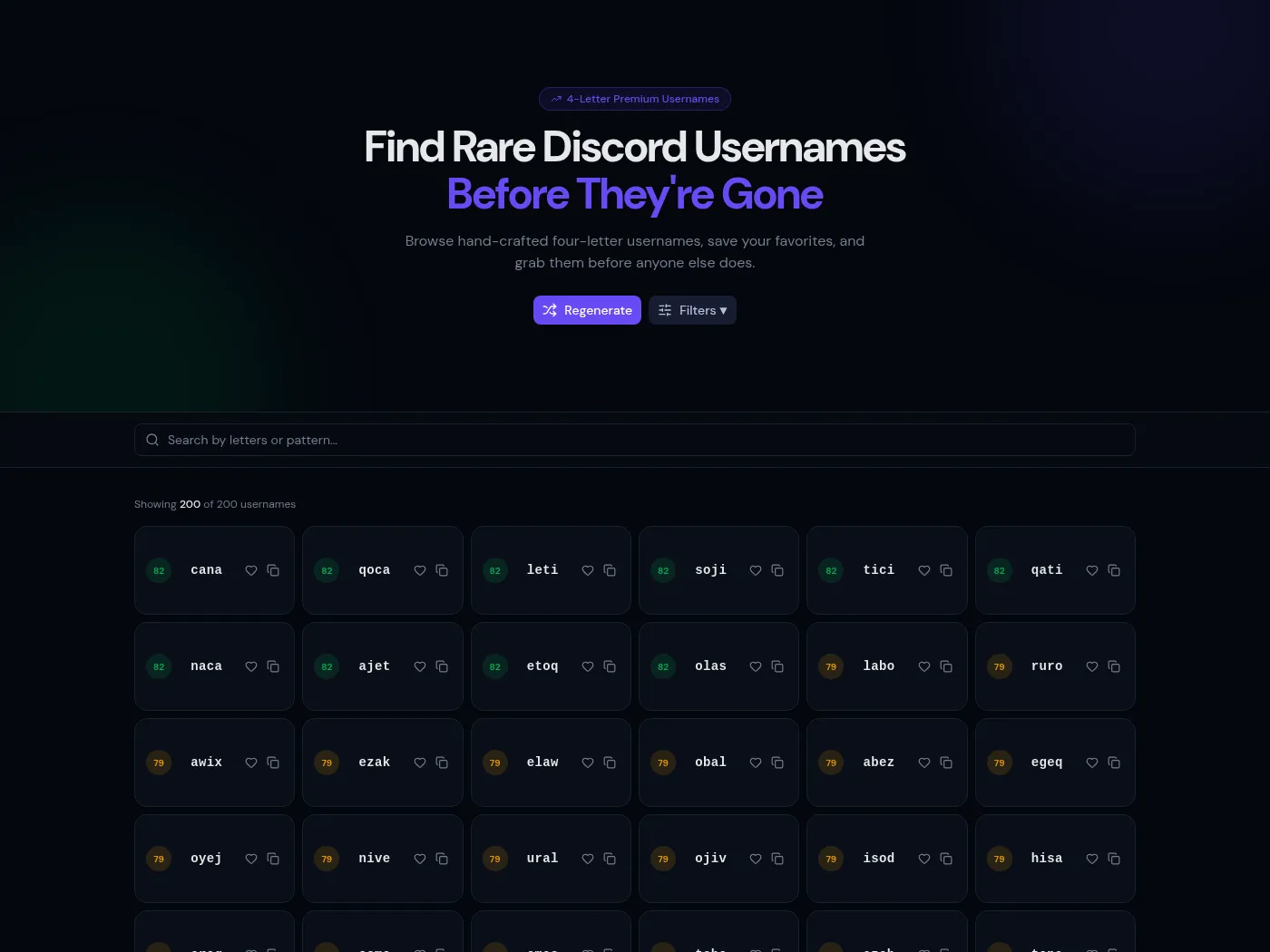 Rare Discord Username Finder