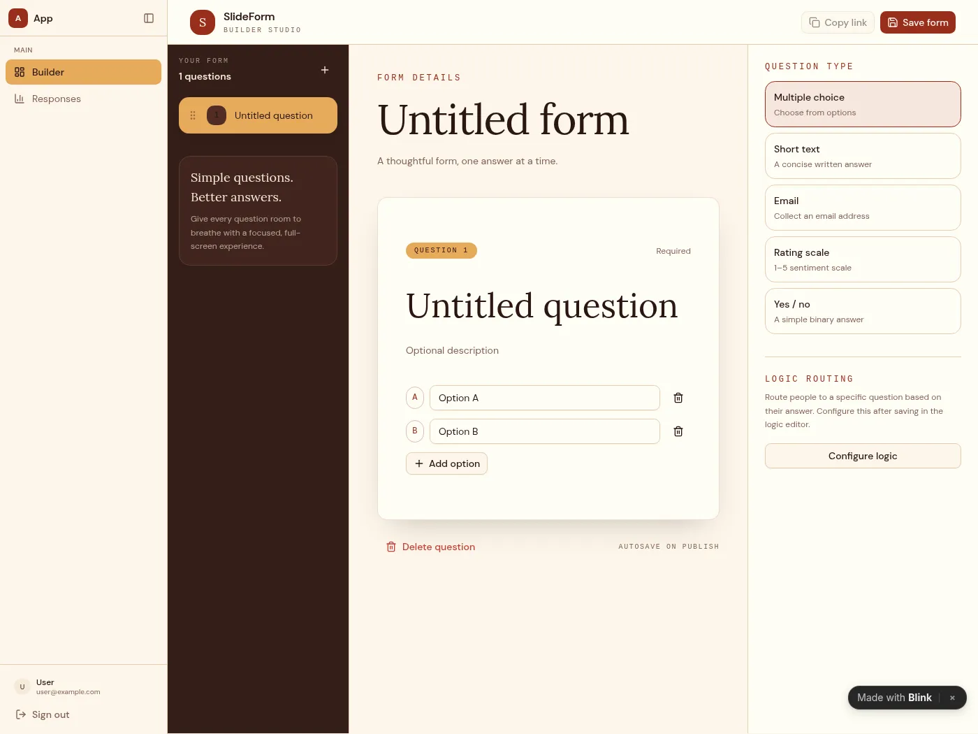 SlideForm Builder