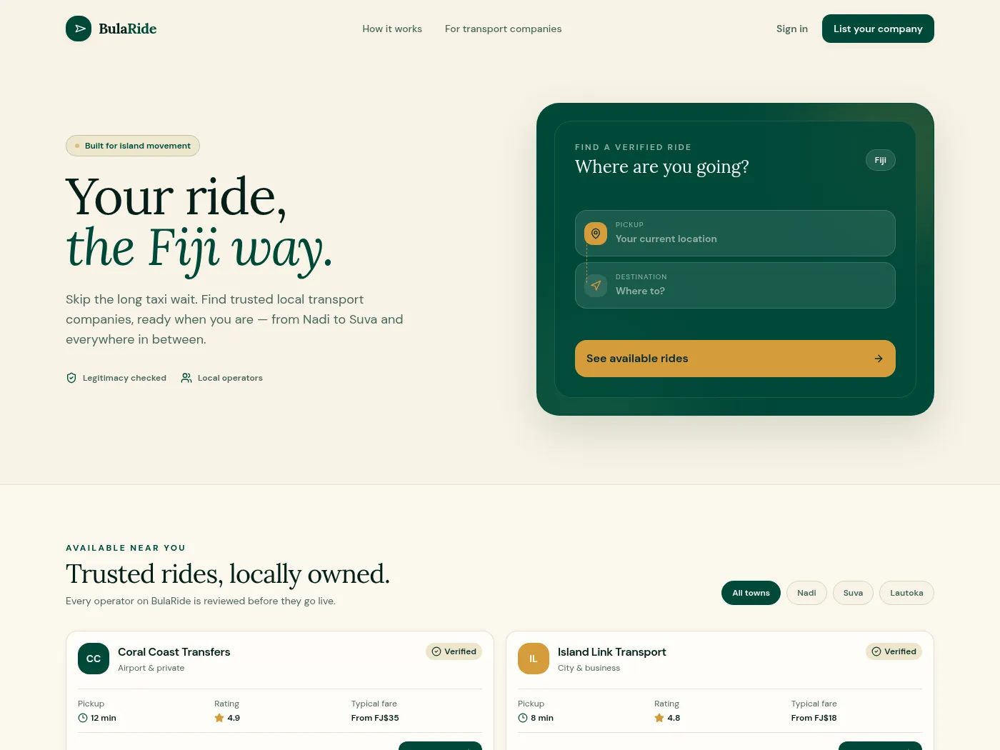 Fiji Ride Connect