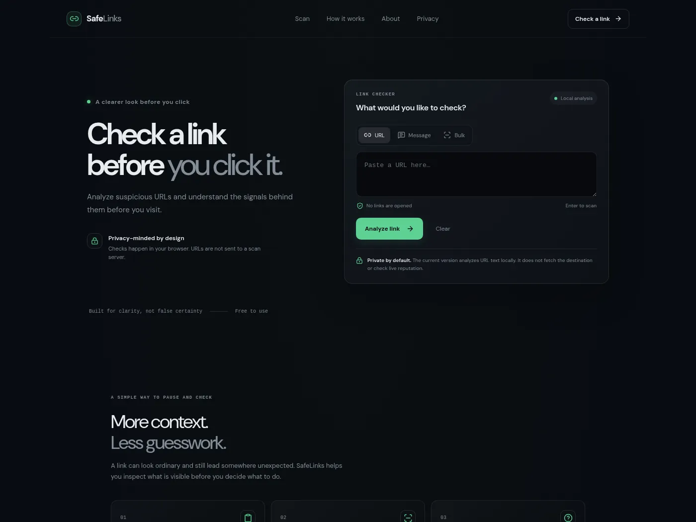 SafeLinks Web Scanner