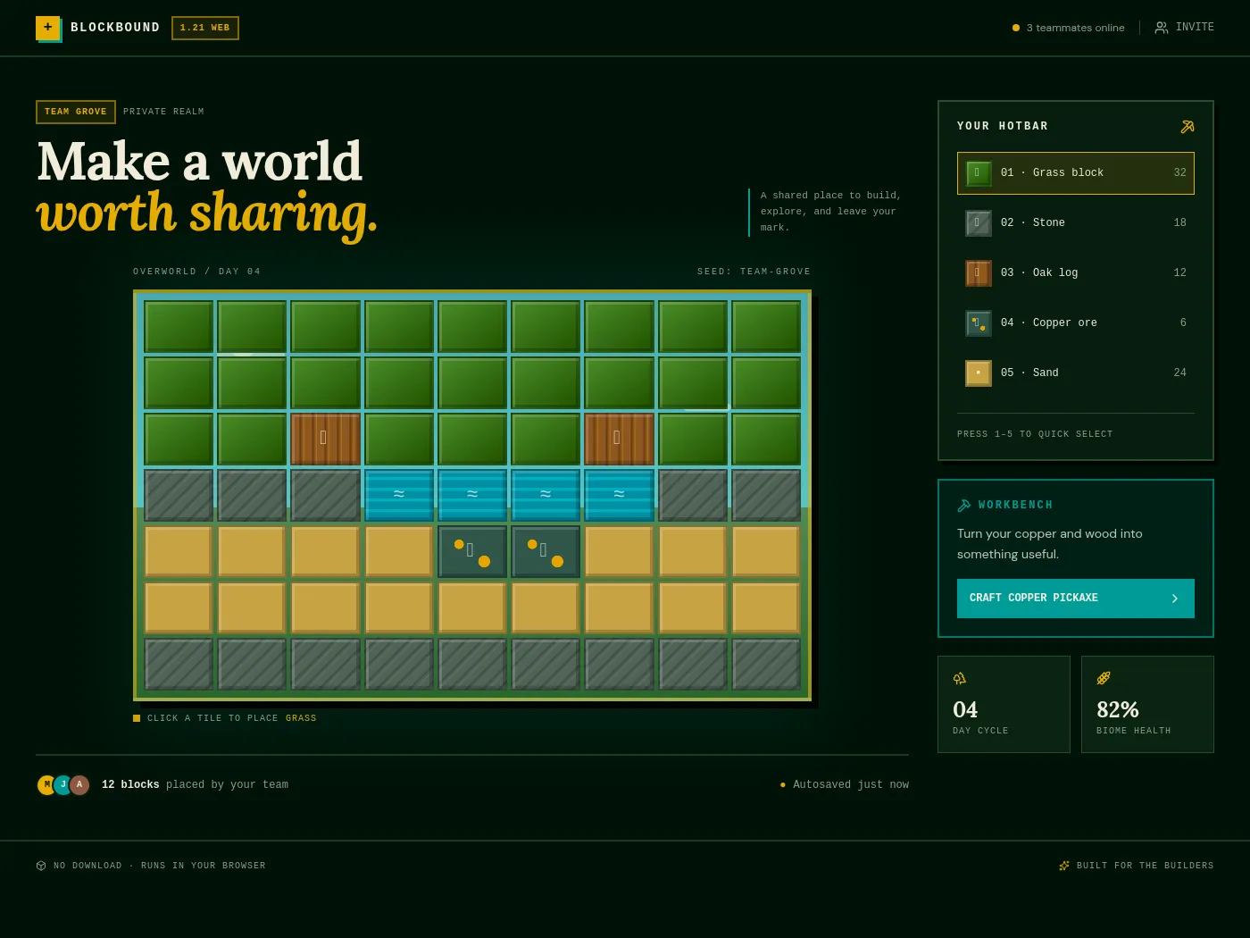 MineCraft Web Remake