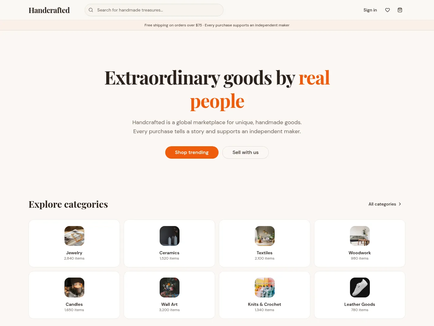 Handcrafted Marketplace Revamp
