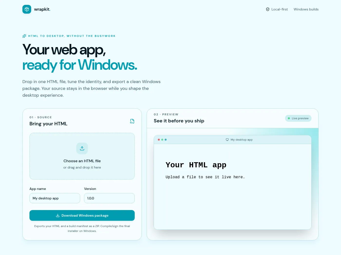 HTML to EXE Installer