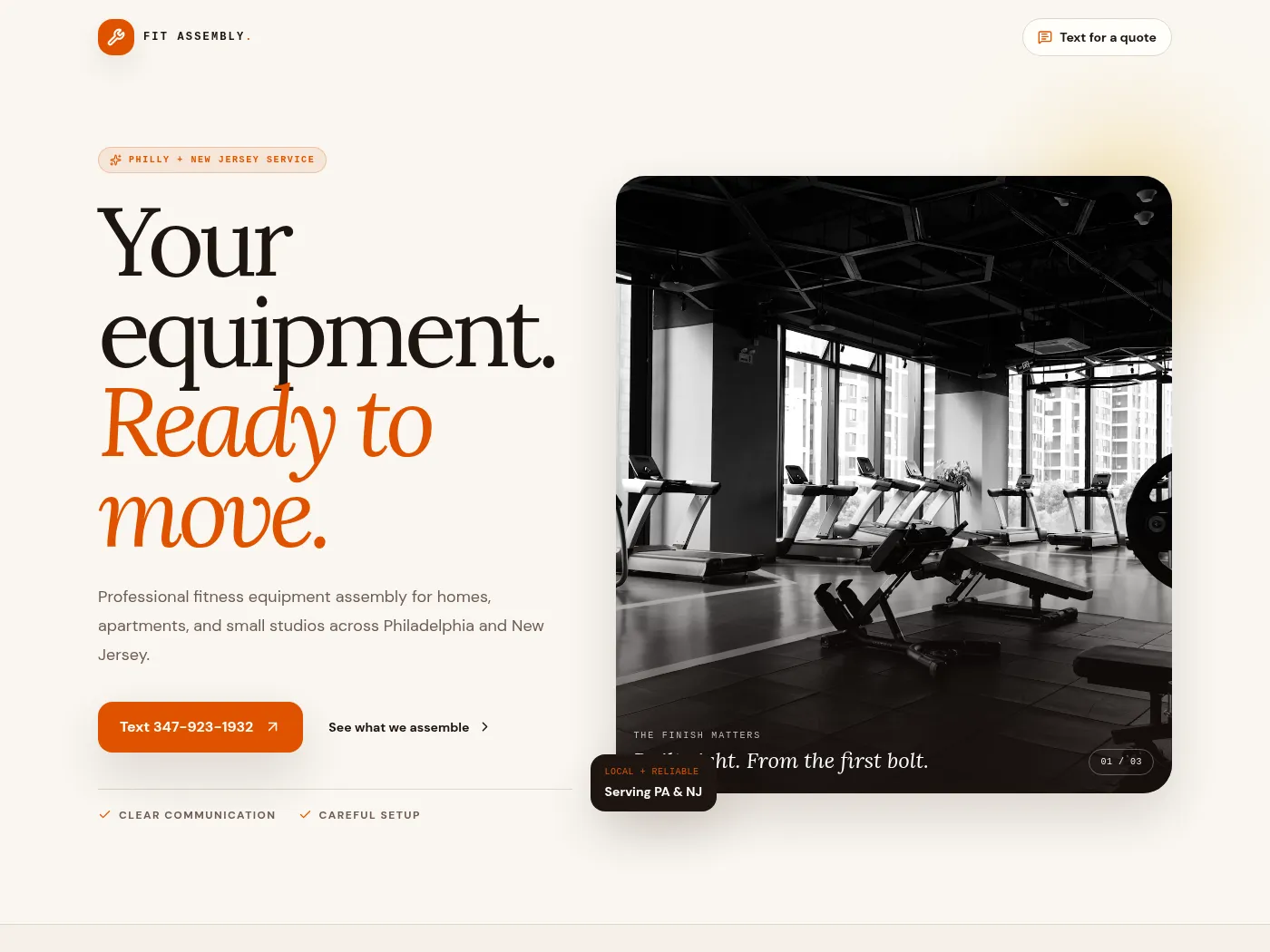 FitGear Assembly Site