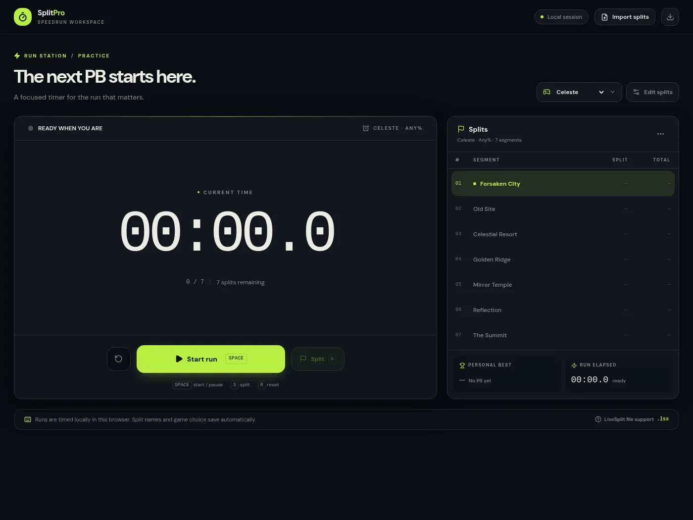 SpeedRun SplitPro