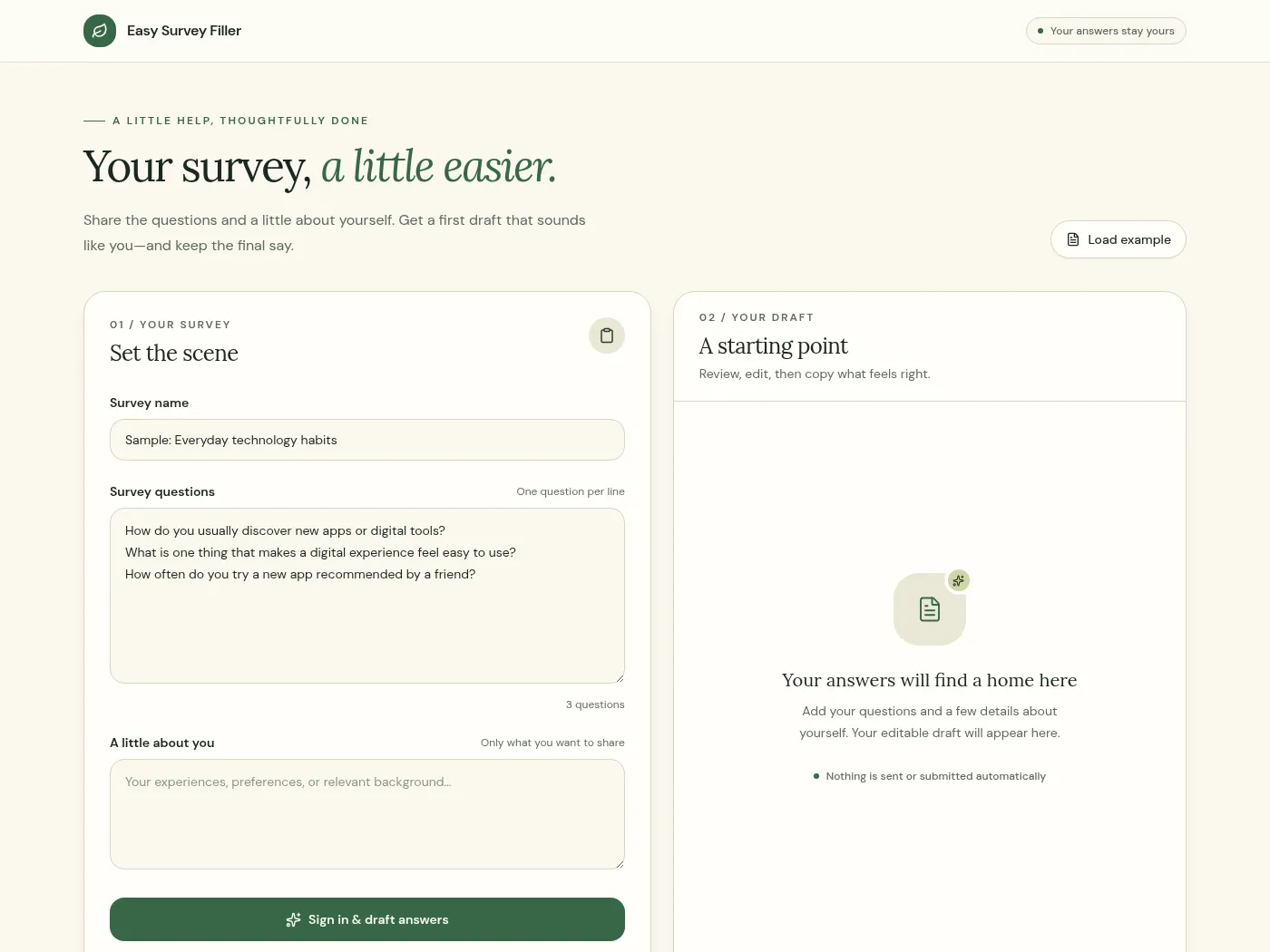 Easy Survey Filler