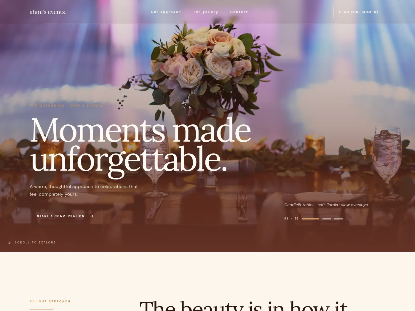 Ahmi's Events Website