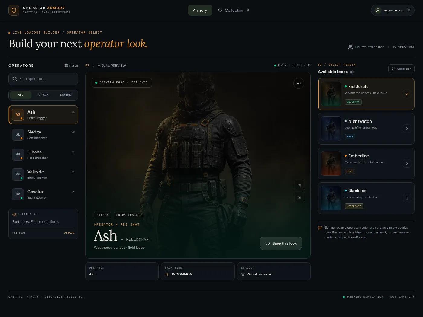Siege Skin Previewer