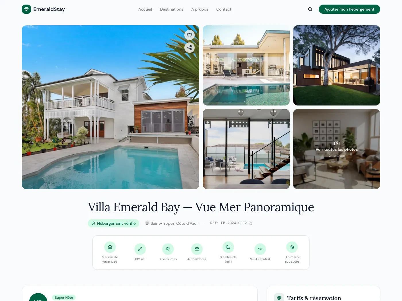 EmeraldStay Property Page