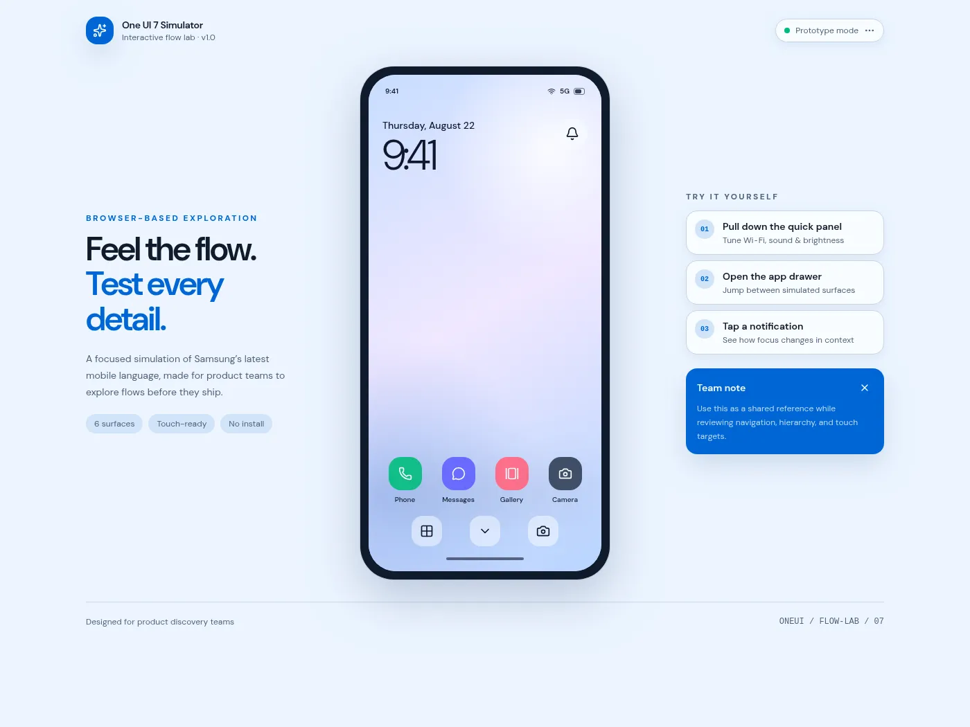 One UI 7 Simulator