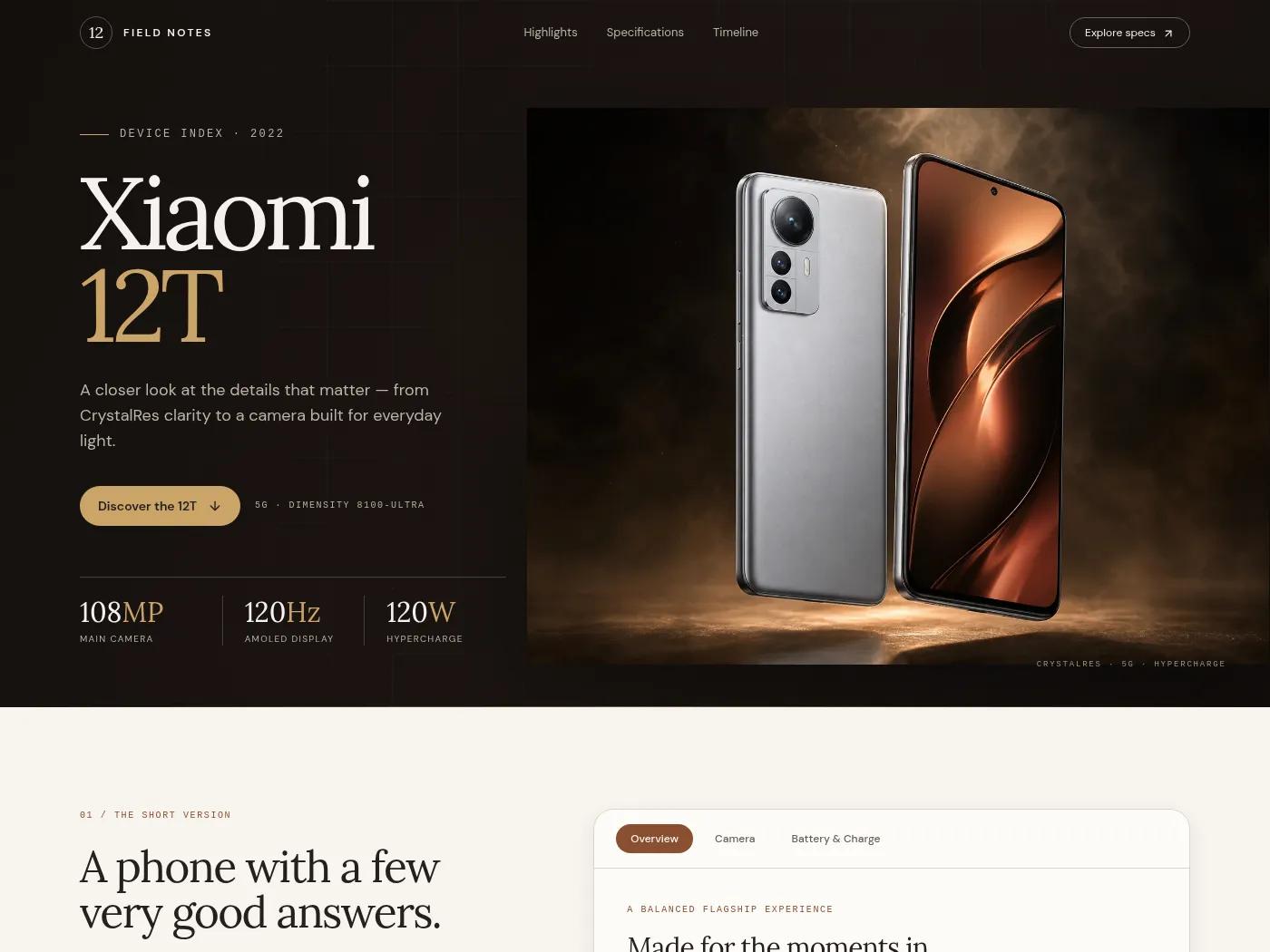 Xiaomi 12T Info Hub