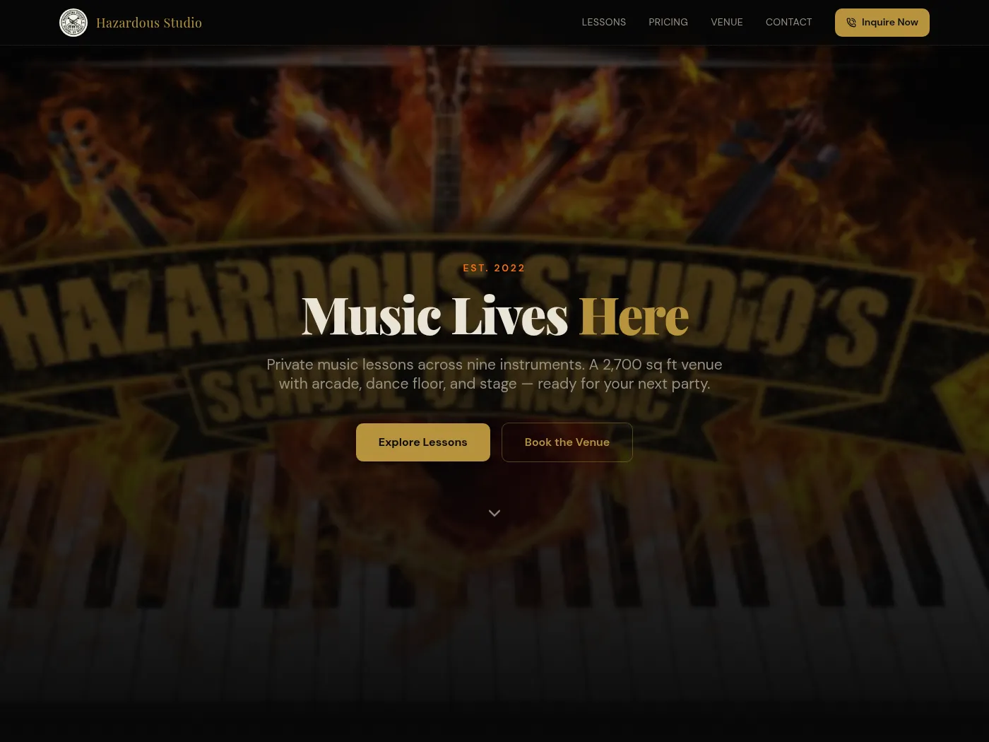 Hazardous Studio Website