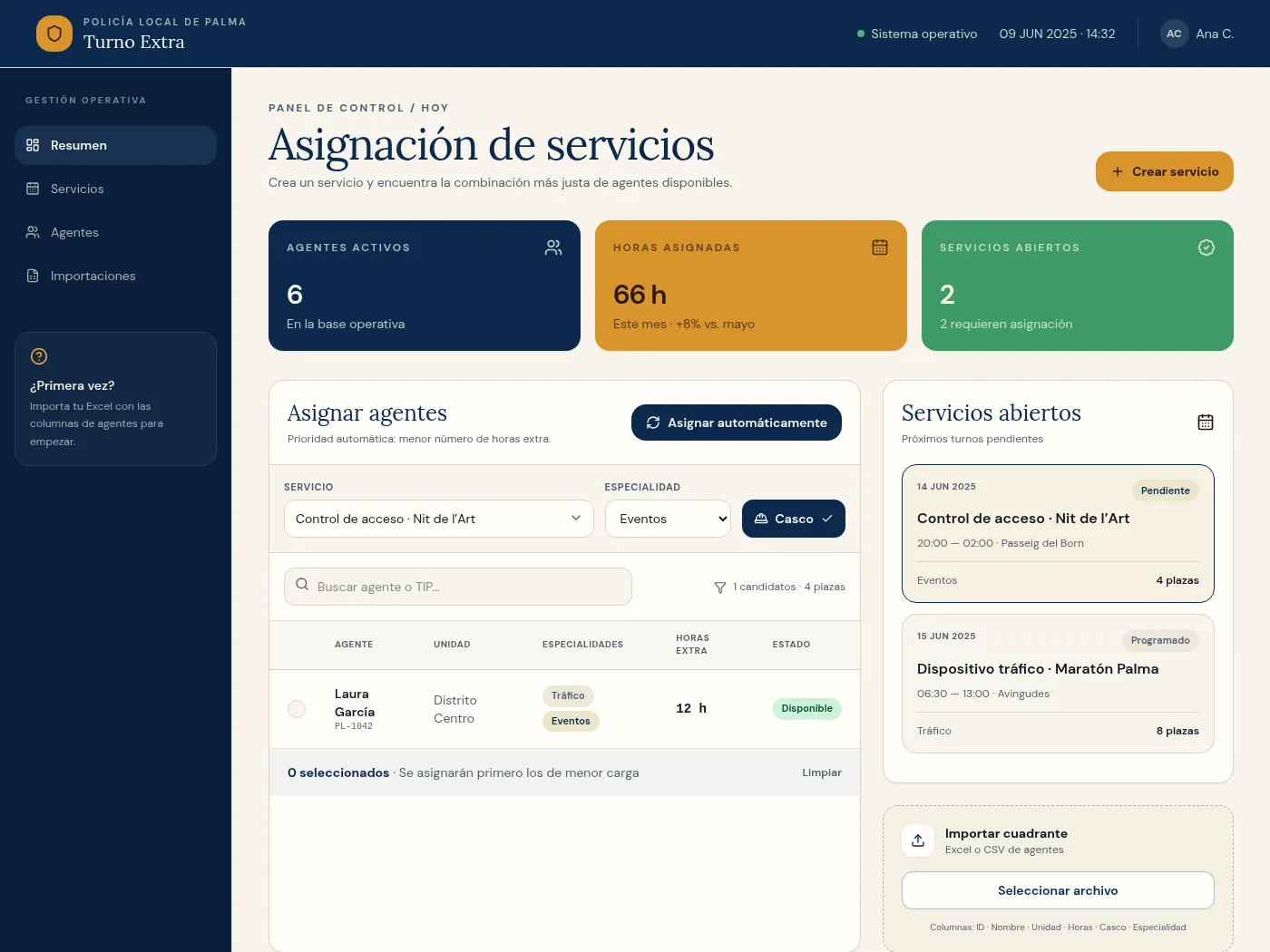 Asignador Horas Extra Palma