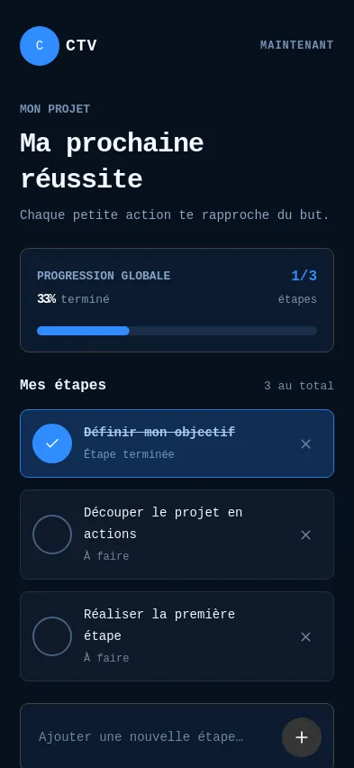 CTV Progress Tracker