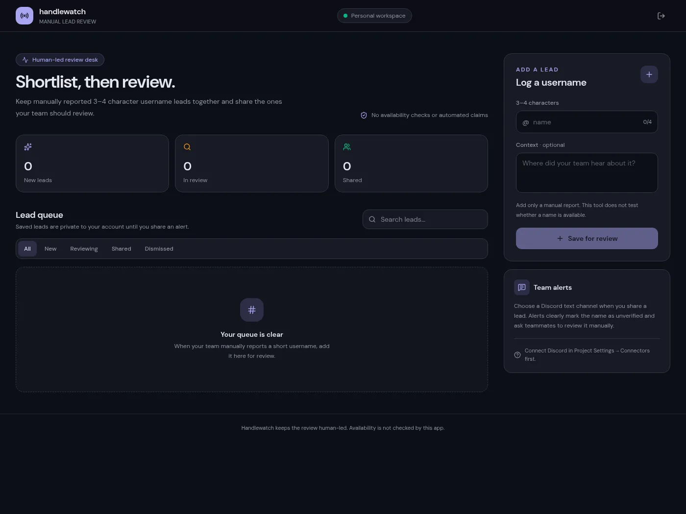 Discord Rare Username Alert