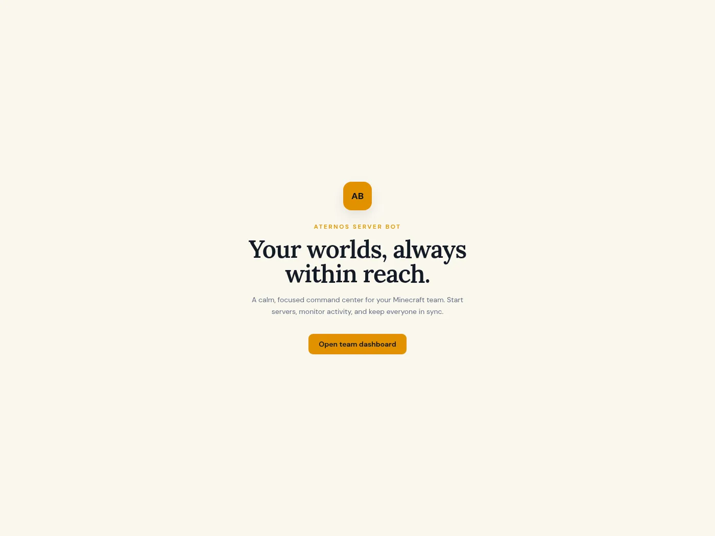Aternos Server Bot Web
