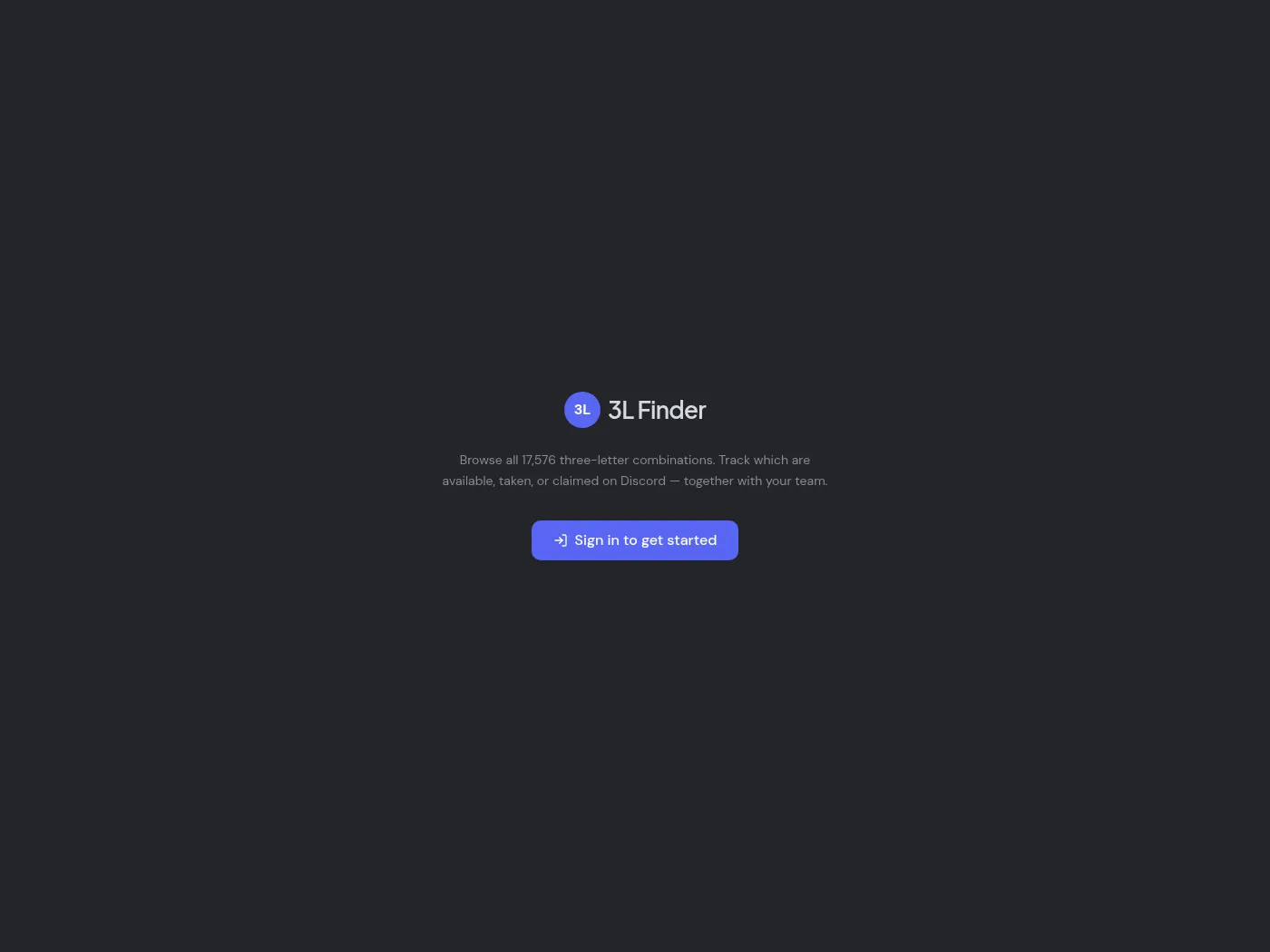 Discord 3-Letter Finder