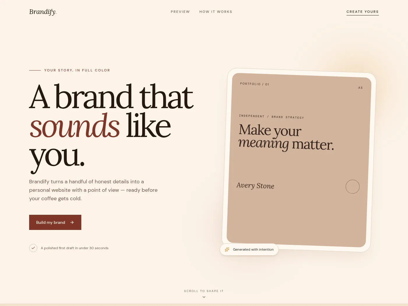 Brandify AI Site Maker