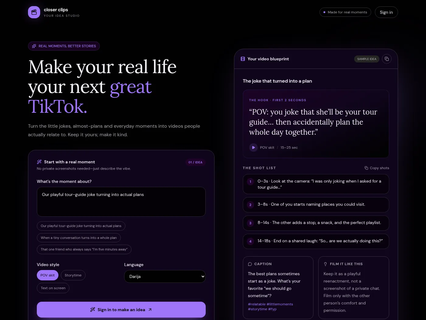 TikTok Connection Planner