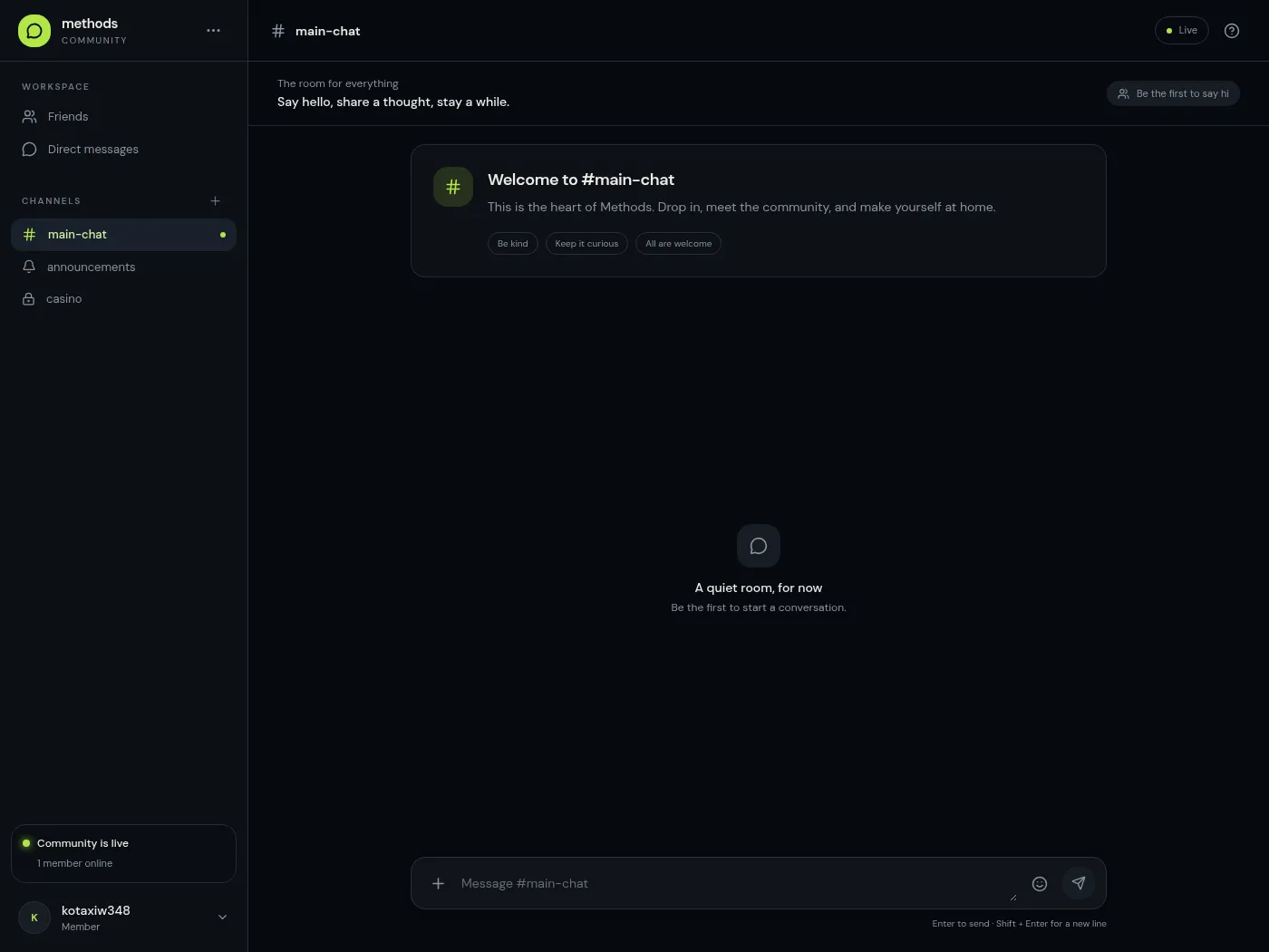 Methods Chat Platform