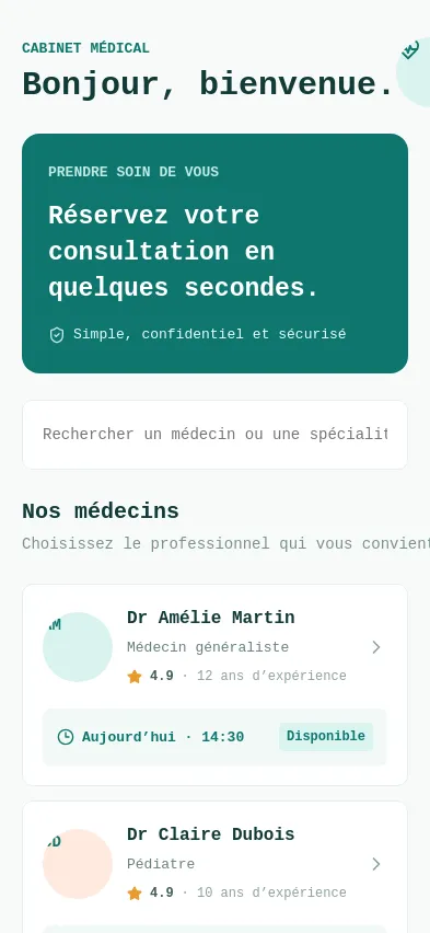 DoctorApp Rendez-vous