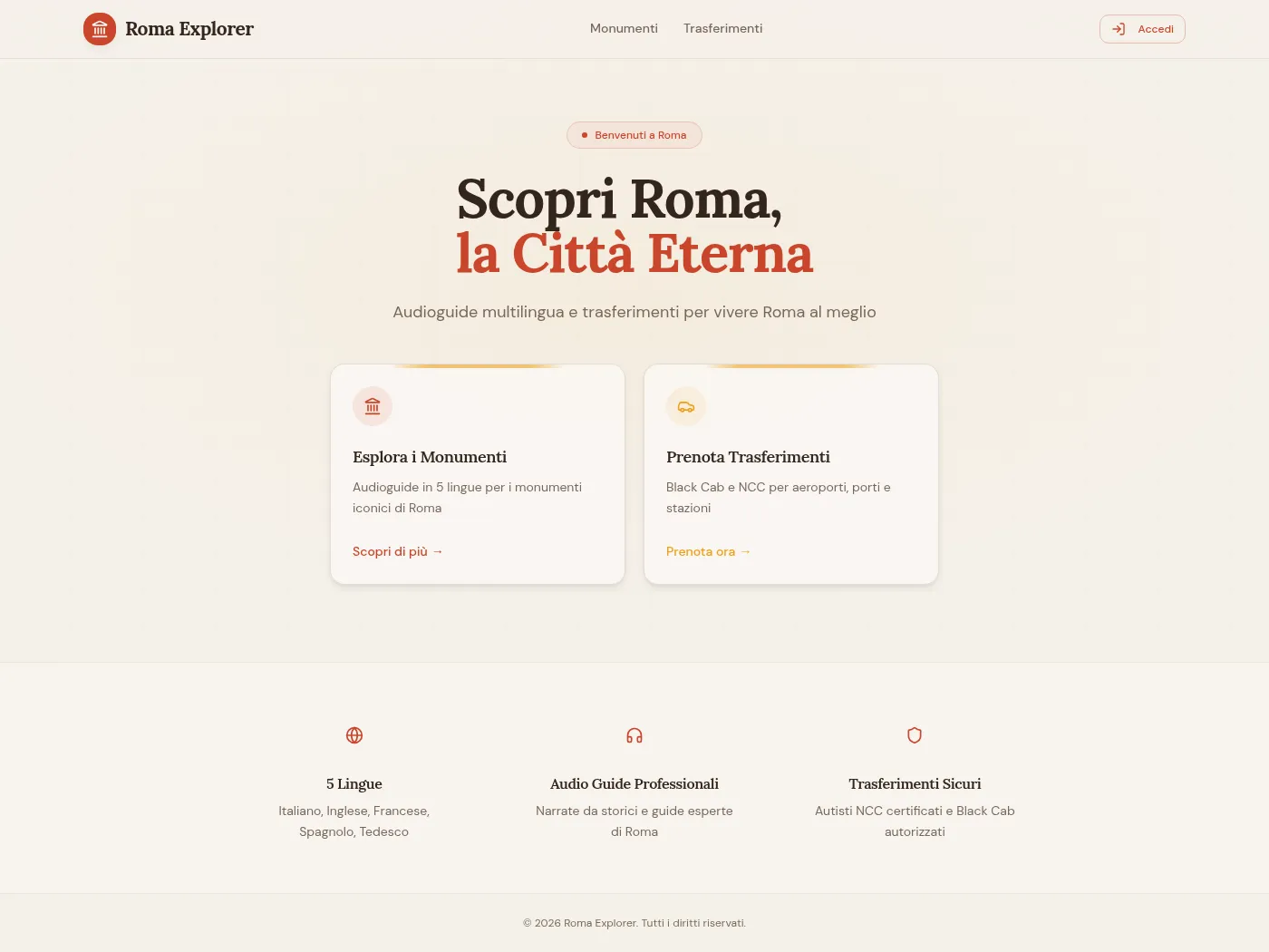 Rome Explorer Travel App