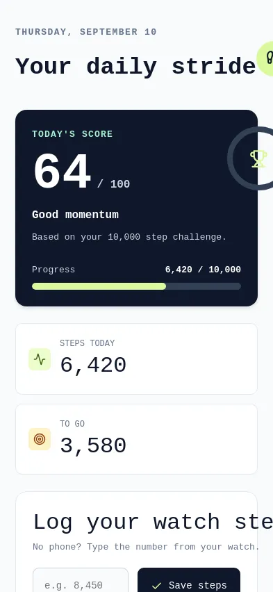 Step Challenge Tracker
