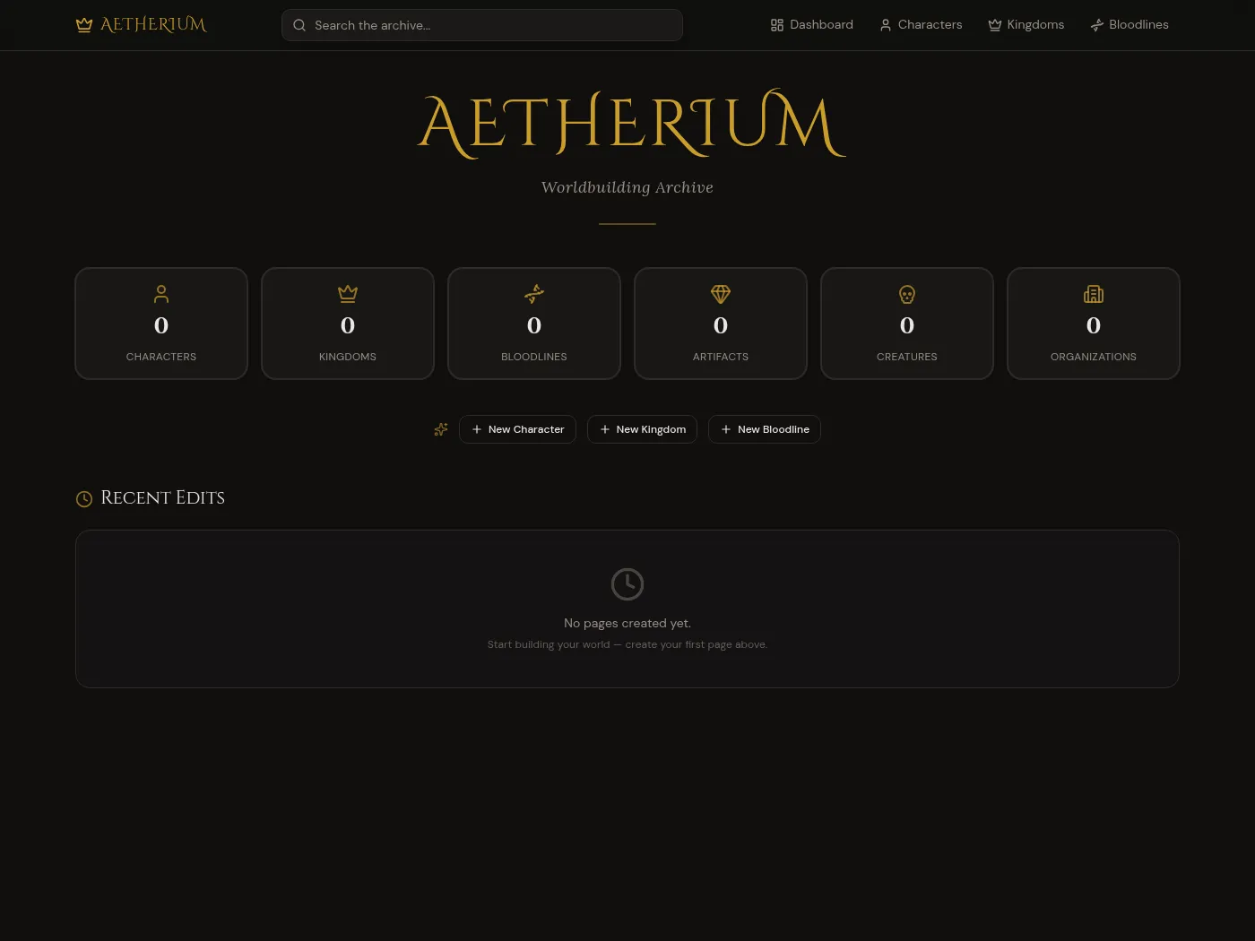 Aetherium Worldbuilder
