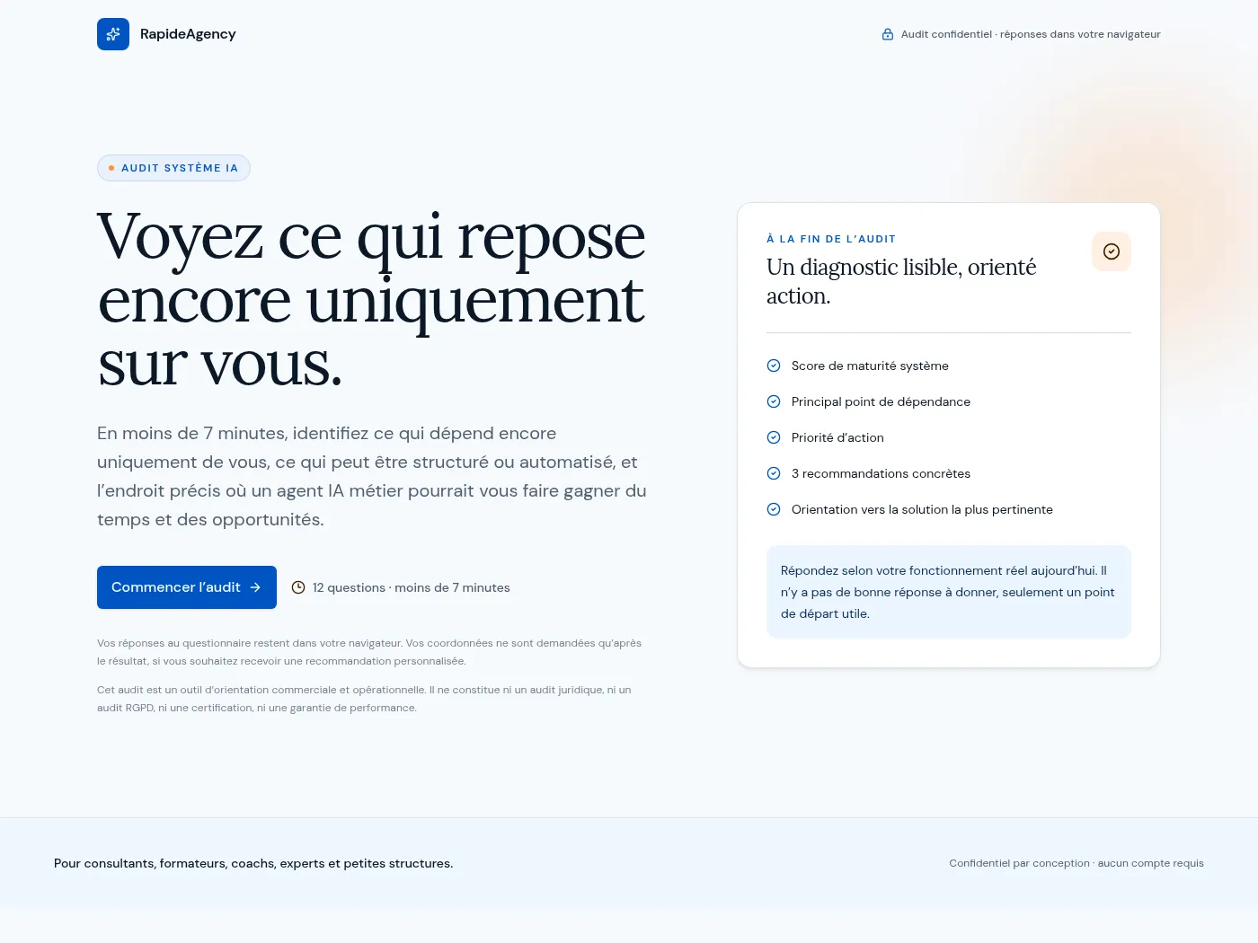 RapideAgency Audit Frontend