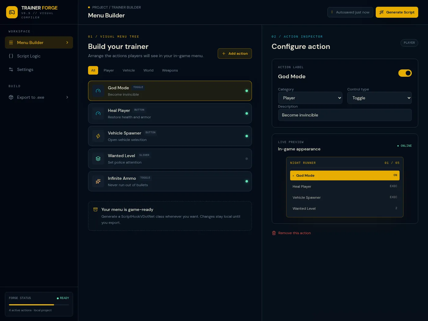 GTA Trainer Builder
