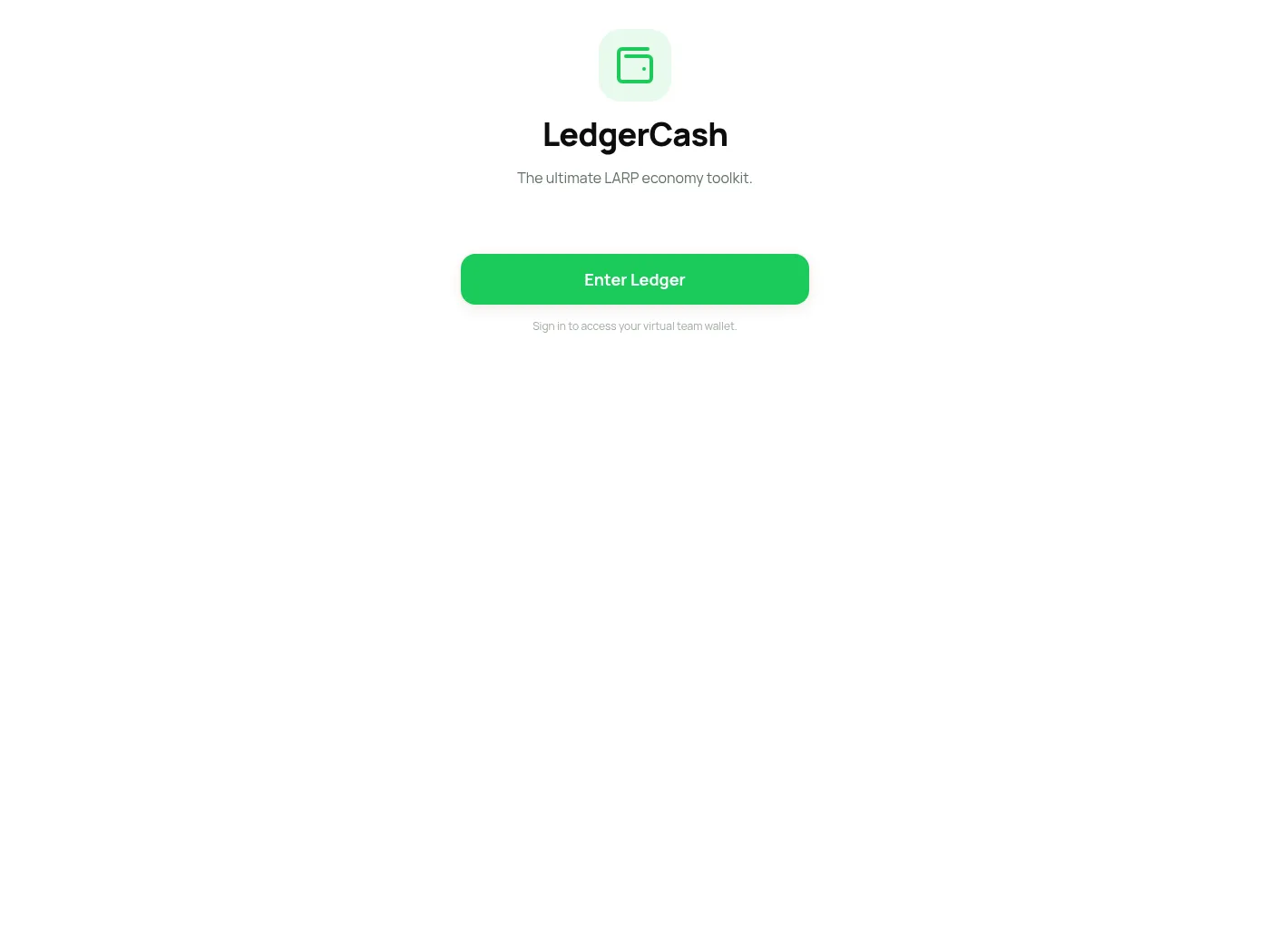 LedgerCash LARP Toolkit