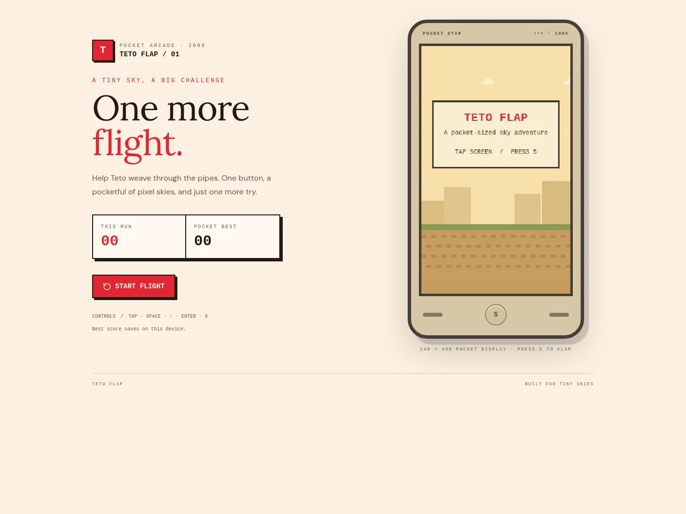 Teto Flap Java ME Game