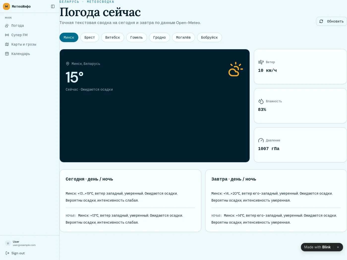 MeteoInfo Belarus