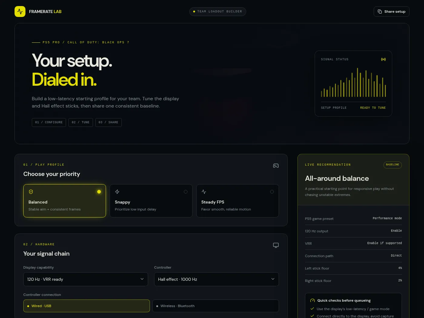 PS5 Pro Setup Optimizer