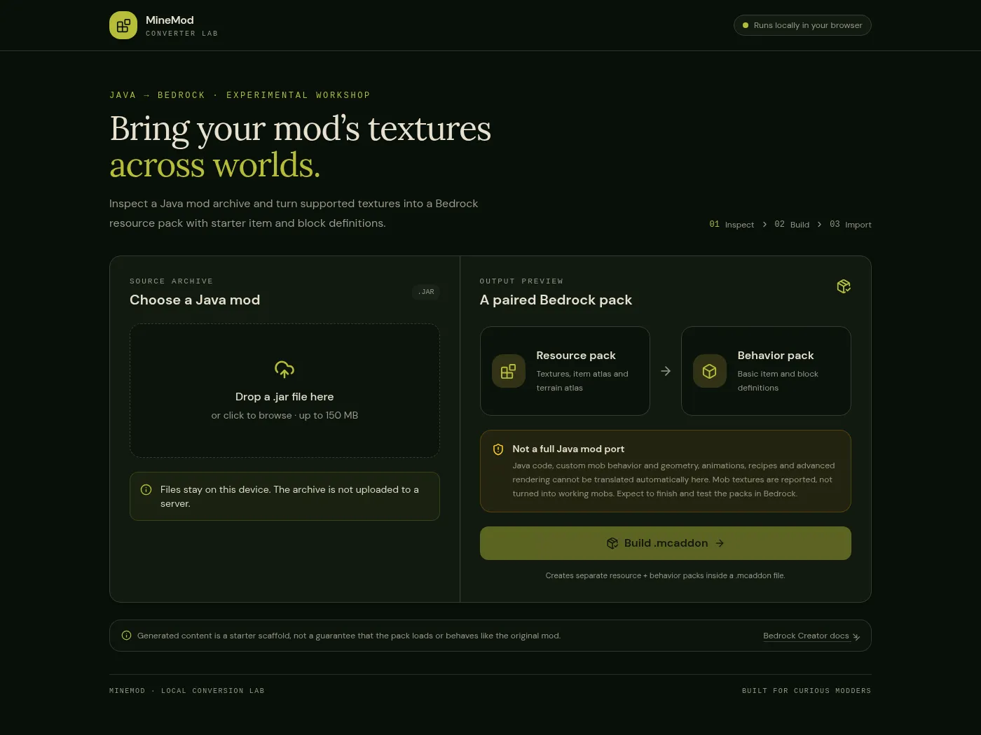 MineMod Converter