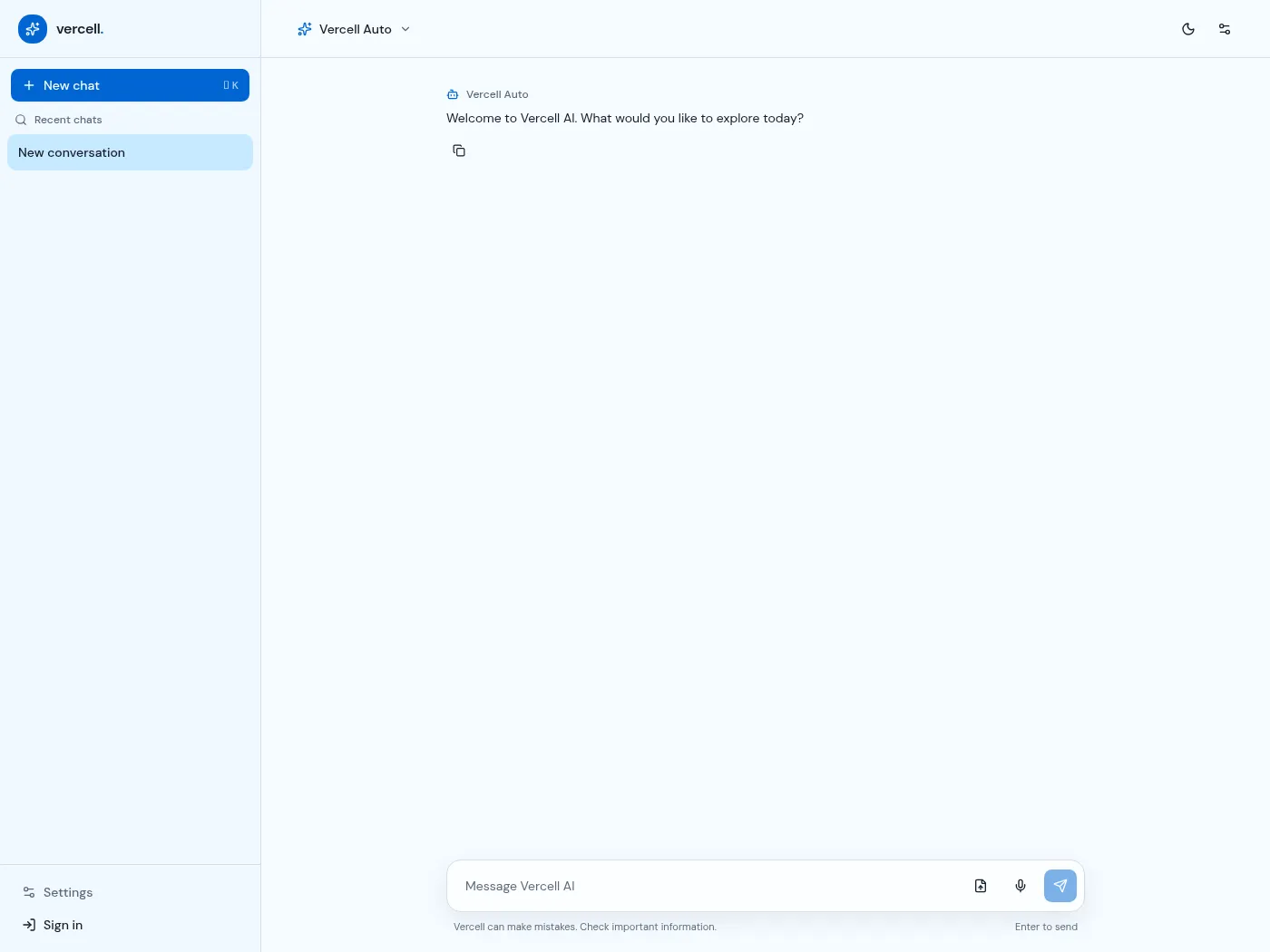 Vercell AI Chat Hub